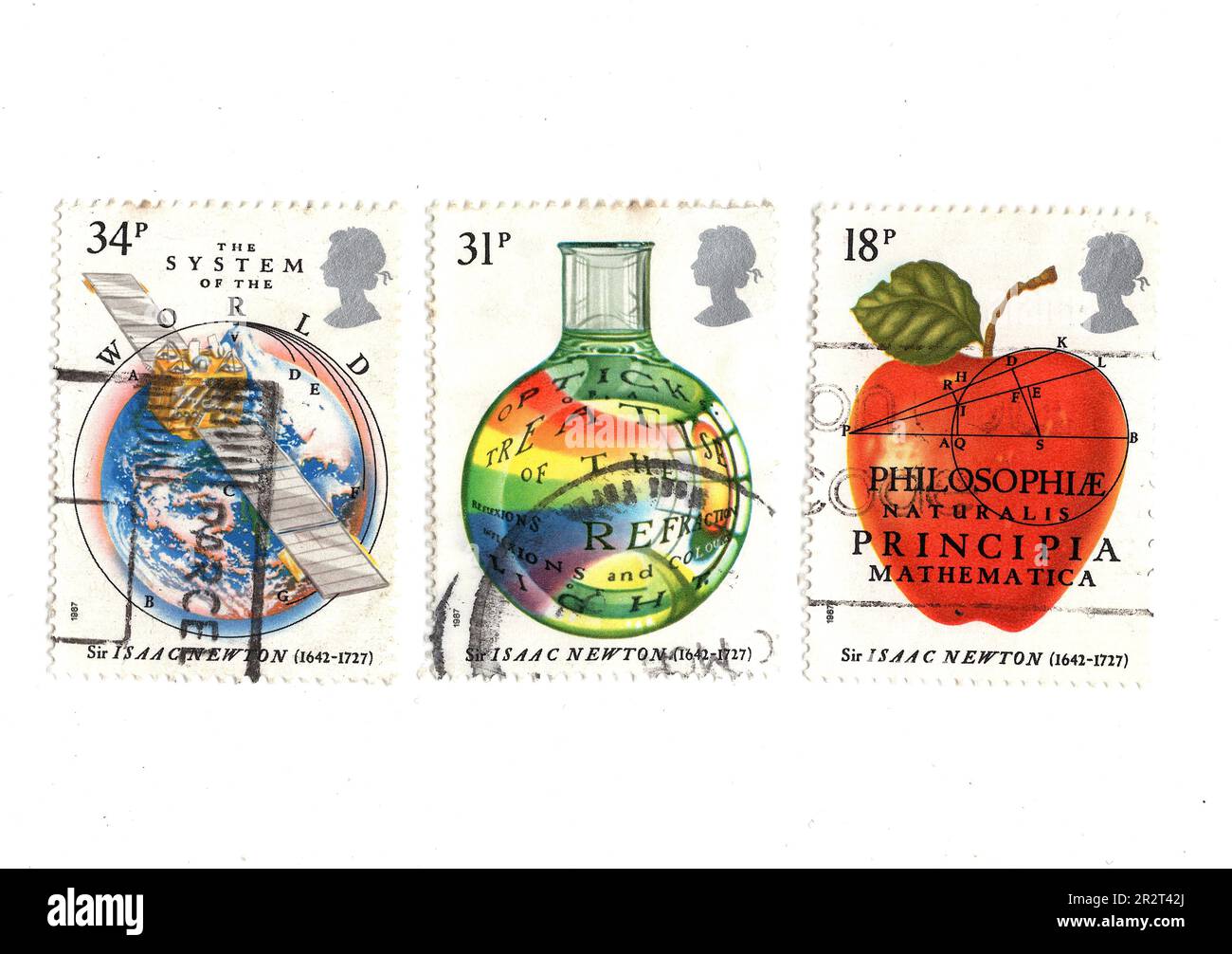Vintage postage stamps from the United Kingdom featuring the ...