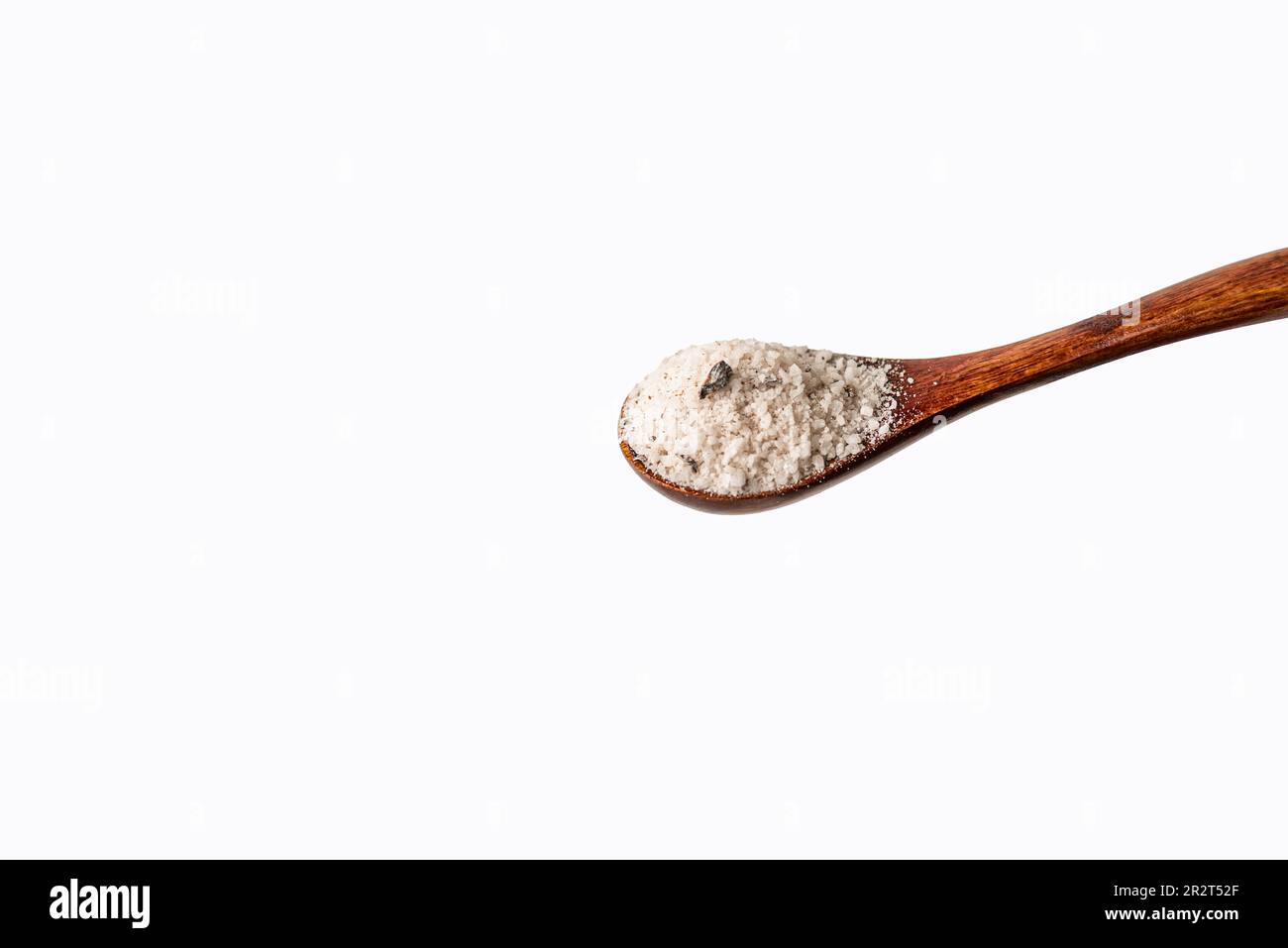 Wooden spoon with truffle seasoned salt Stock Photo - Alamy