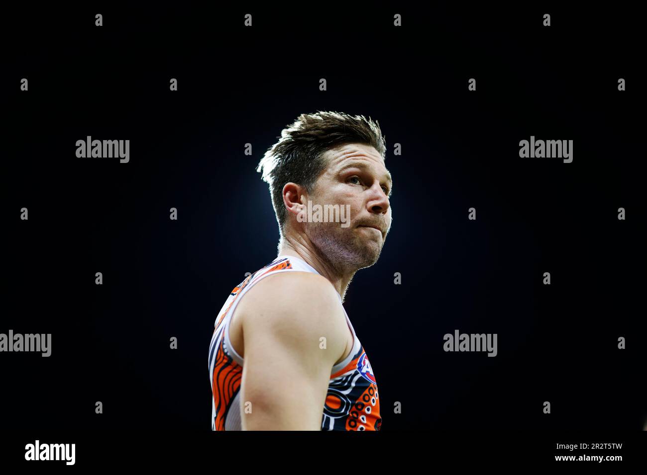 Toby Greene of the Giants looks on after their loss during the AFL ...