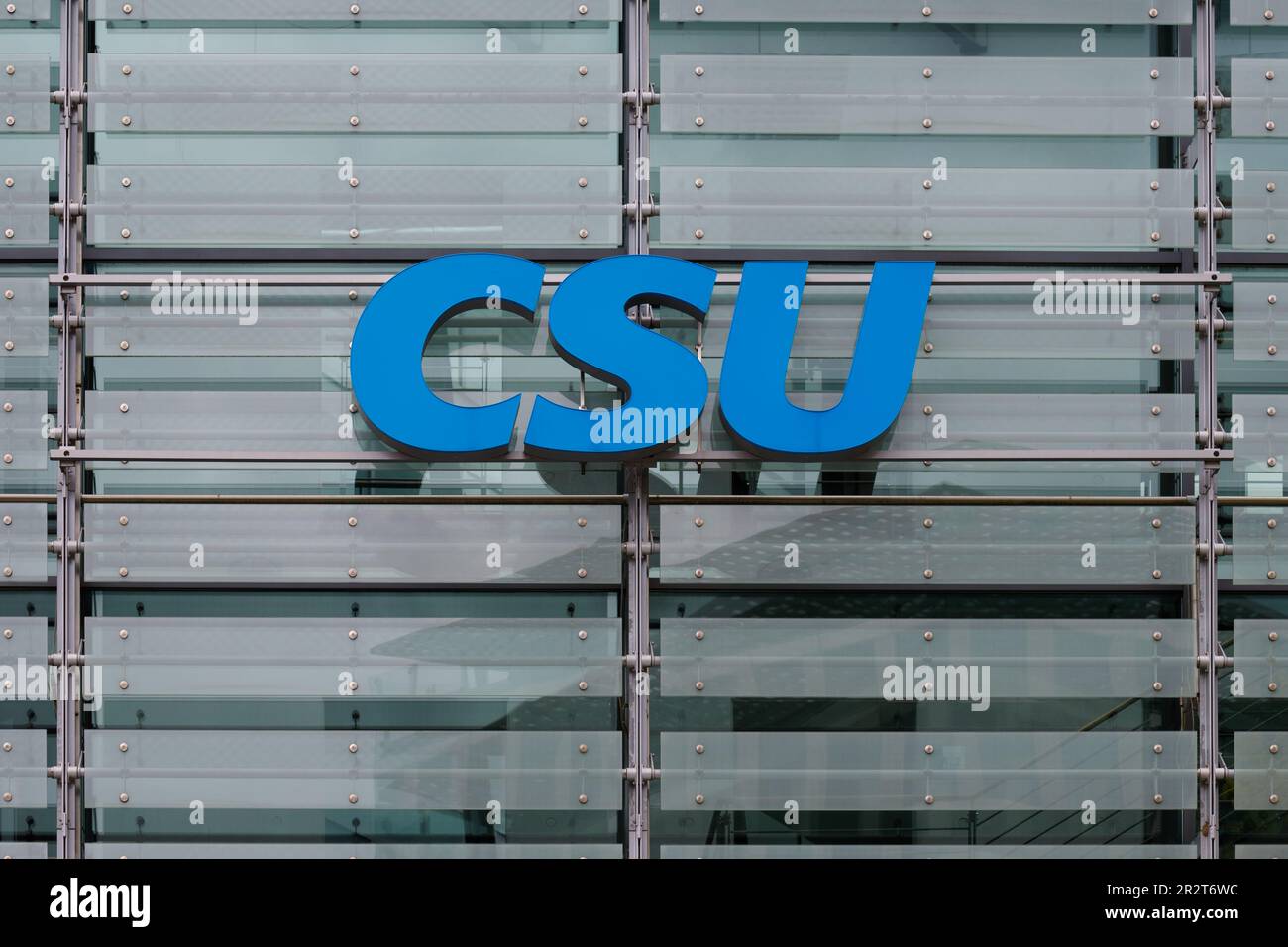 Munich, Bavaria, Germany - April 19, 2023: Sign at to the headquarters ...
