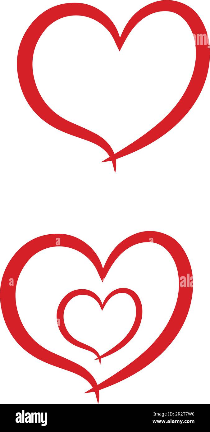 Collection of heart illustrations, Love symbol icon set, love symbol ...