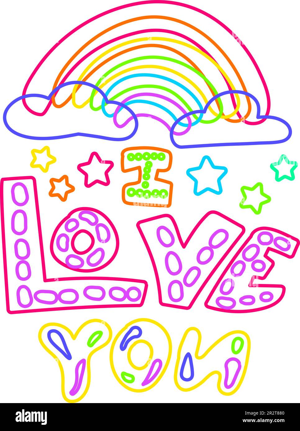 Illuminated sign fairy lights on Stock Vector Images - Alamy