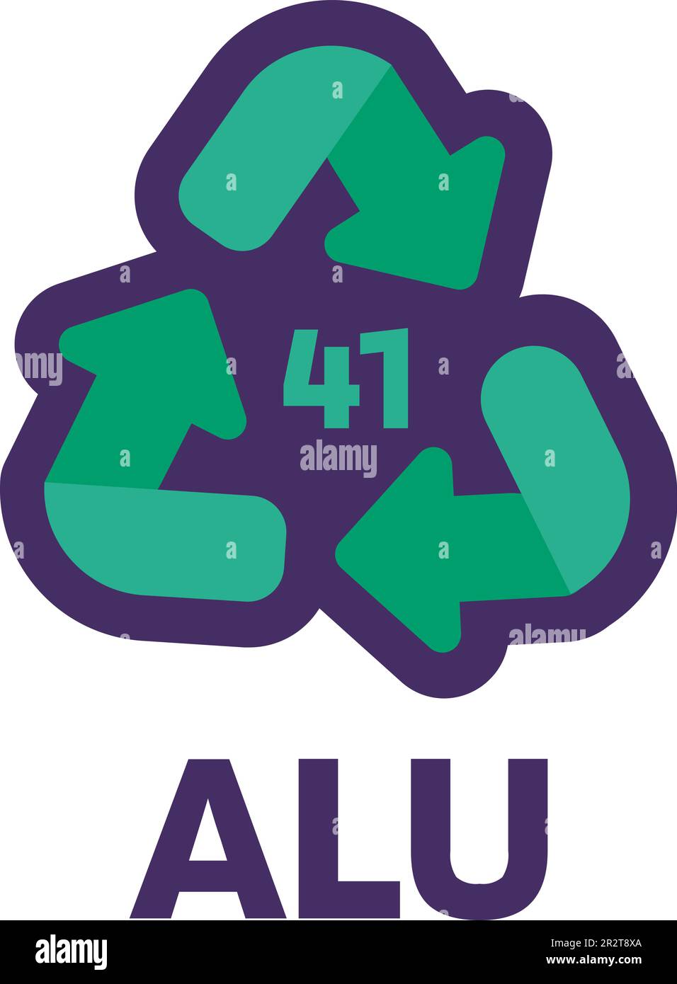 Notice ALU number 41 for industrial products marking. Recycle code for ...
