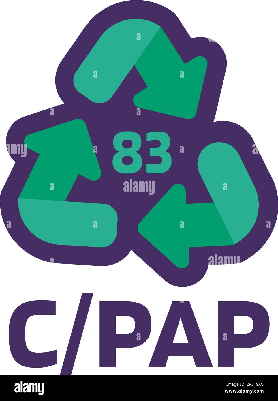 Notice C PAP number 83 for industrial products marking. Recycle code ...