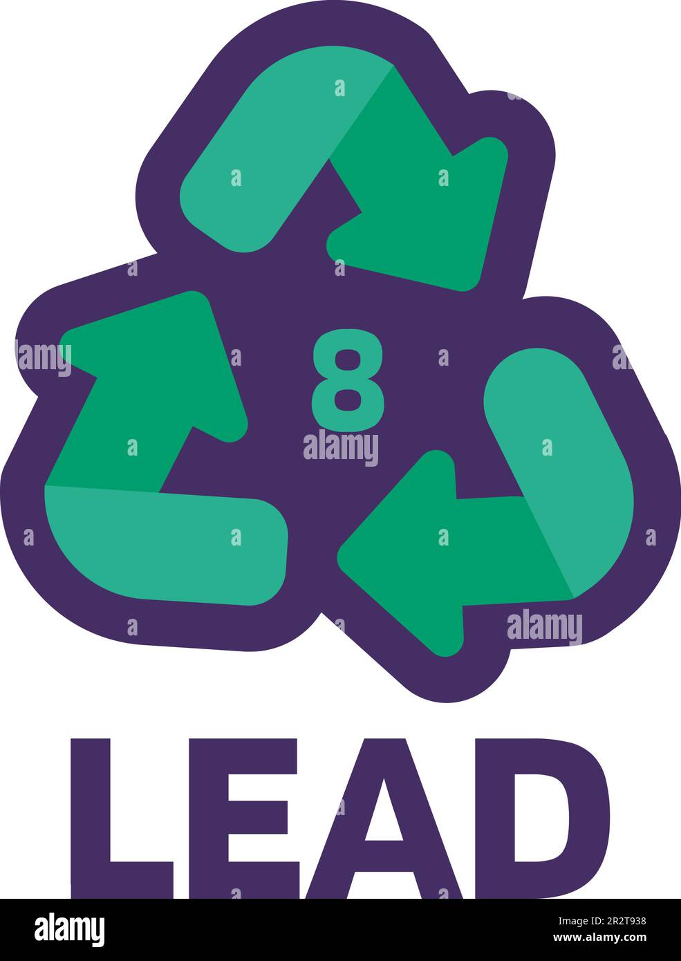Notice LEAD number 8 for industrial products marking. Recycle code for ...