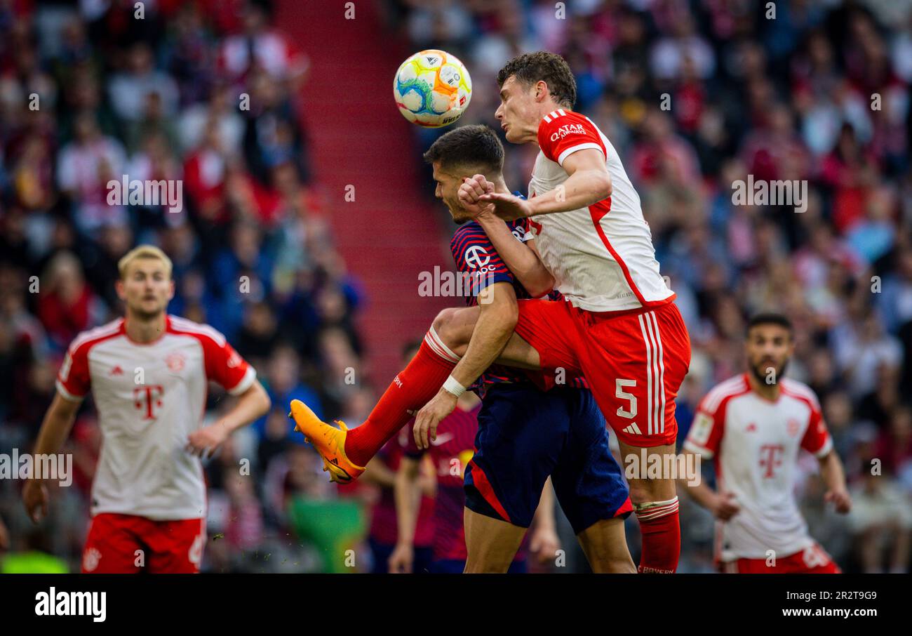 Munic, Germany. 20th Mai, 2023. Benjamin Pavard (Muenchen), Andre Silva ...