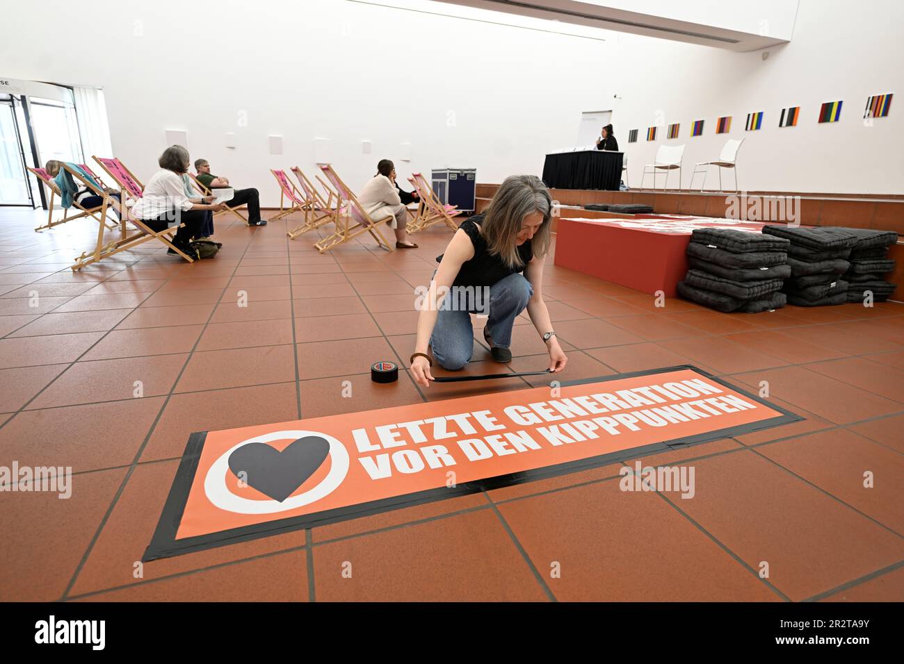 Cologne, Germany. 21st May, 2023. Caroline Schmidt, climate activist of ...