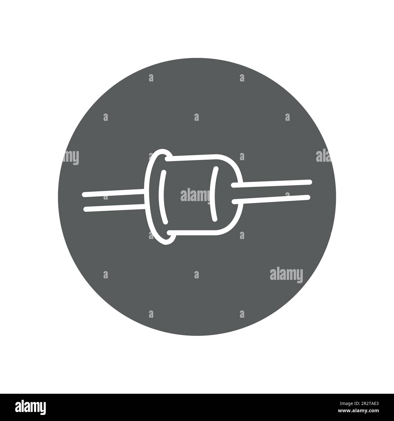 Tunnel diode black line icon. Pictogram for web page, mobile app, promo ...