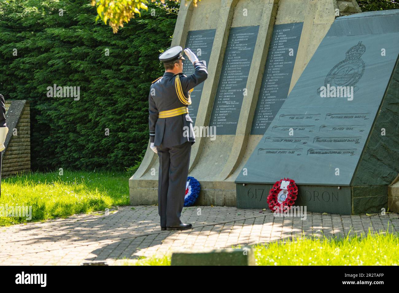 Veterans and members of 617 Squadron and the Royal Air Force attend a ...