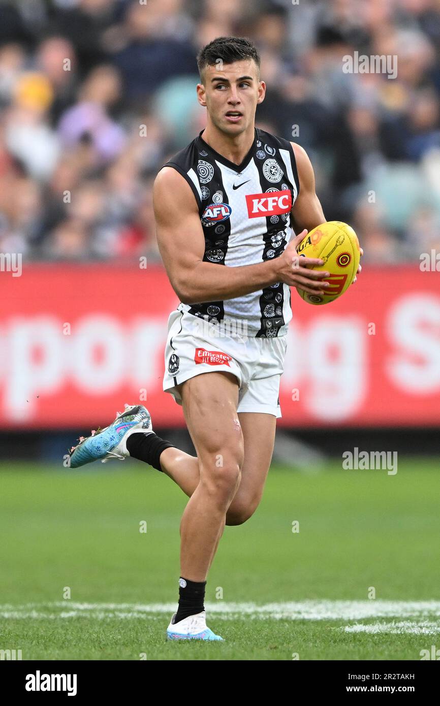 Nick Daicos of Collingwood in action during the AFL Round 10 match ...