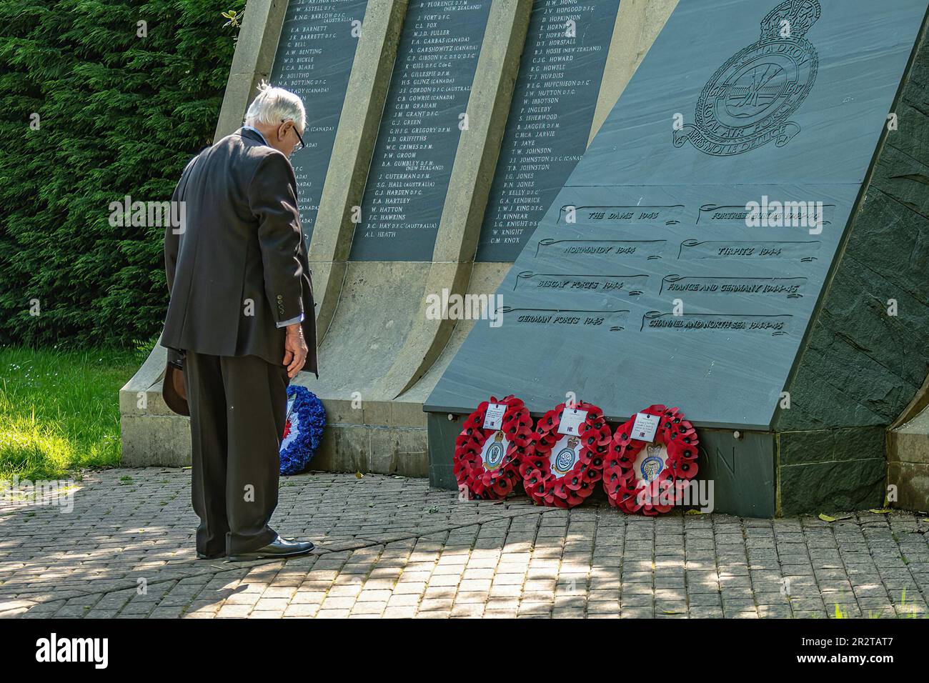 Flight Lieutenant Colin Bell, 102 during the veterans and members of ...