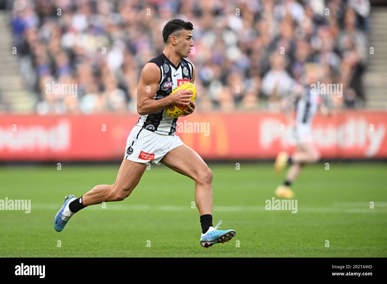 Nick Daicos of Collingwood in action during the AFL Round 10 match ...