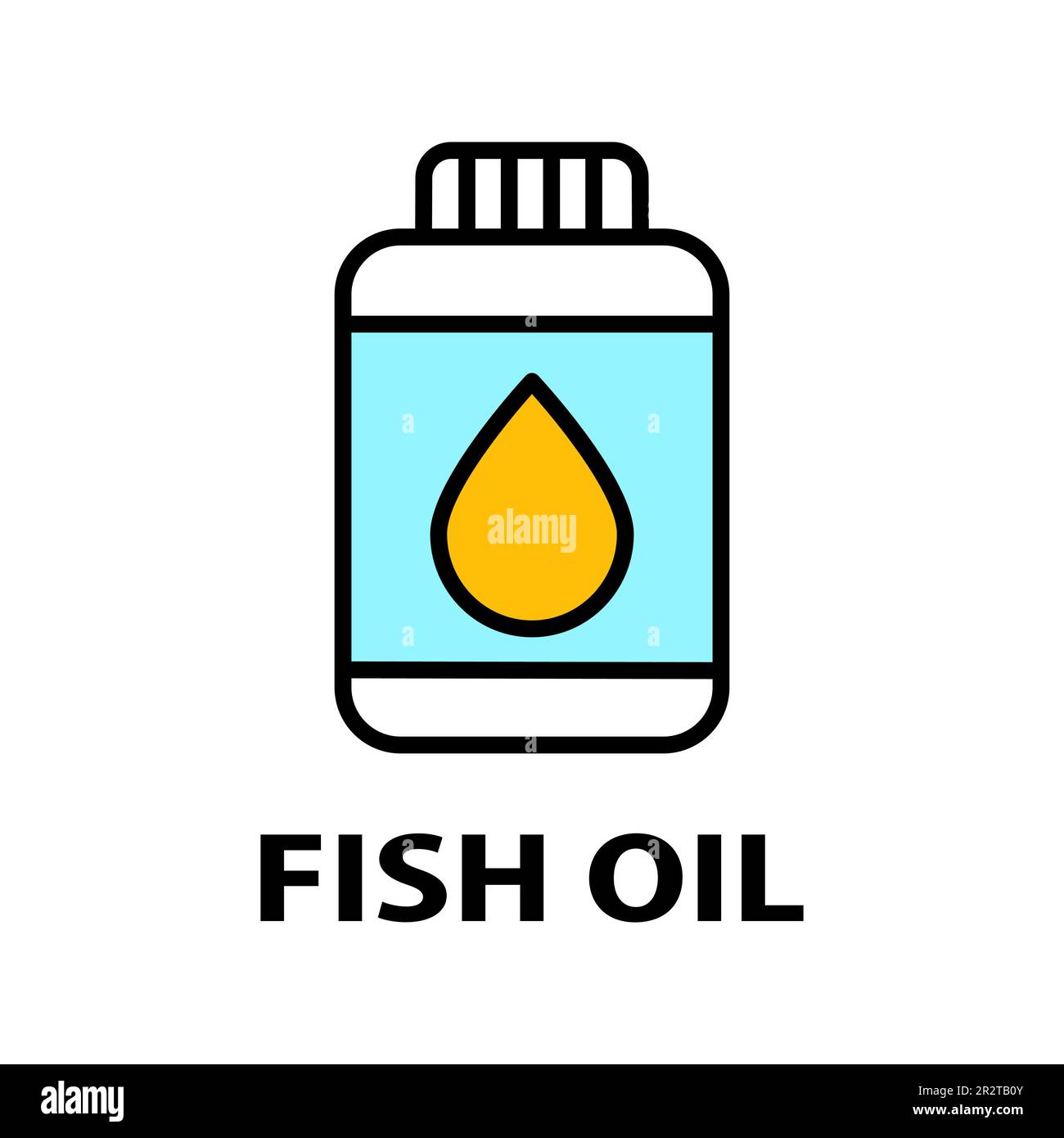 Omega 3 Line Icon Fish Oil Supplement Logo design Stock Vector Image ...