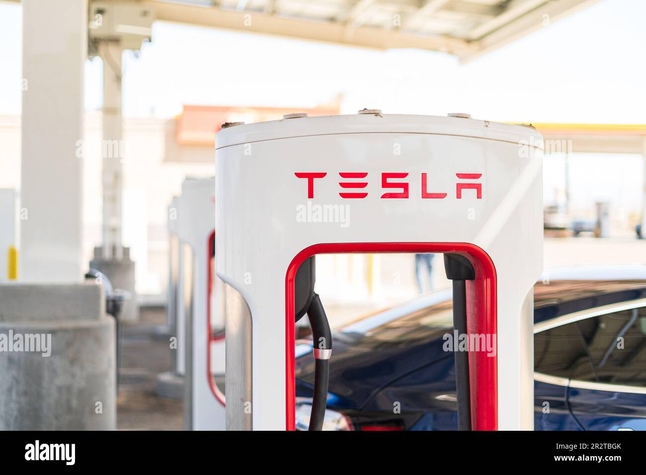 Tesla charging station Stock Photo - Alamy