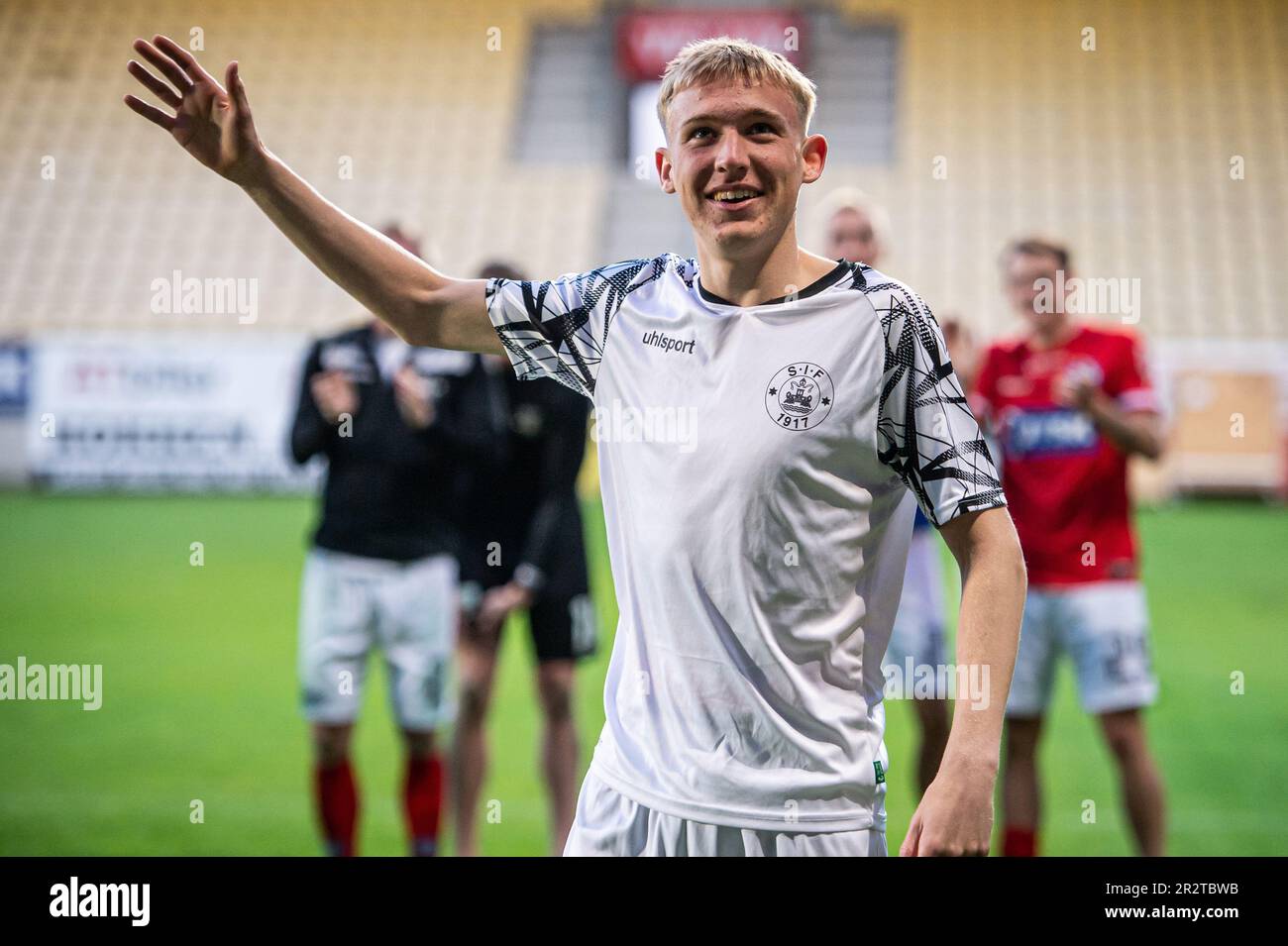 Horsens, Denmark. 19th, May 2023. Oskar Boesen of Silkeborg IF seen ...