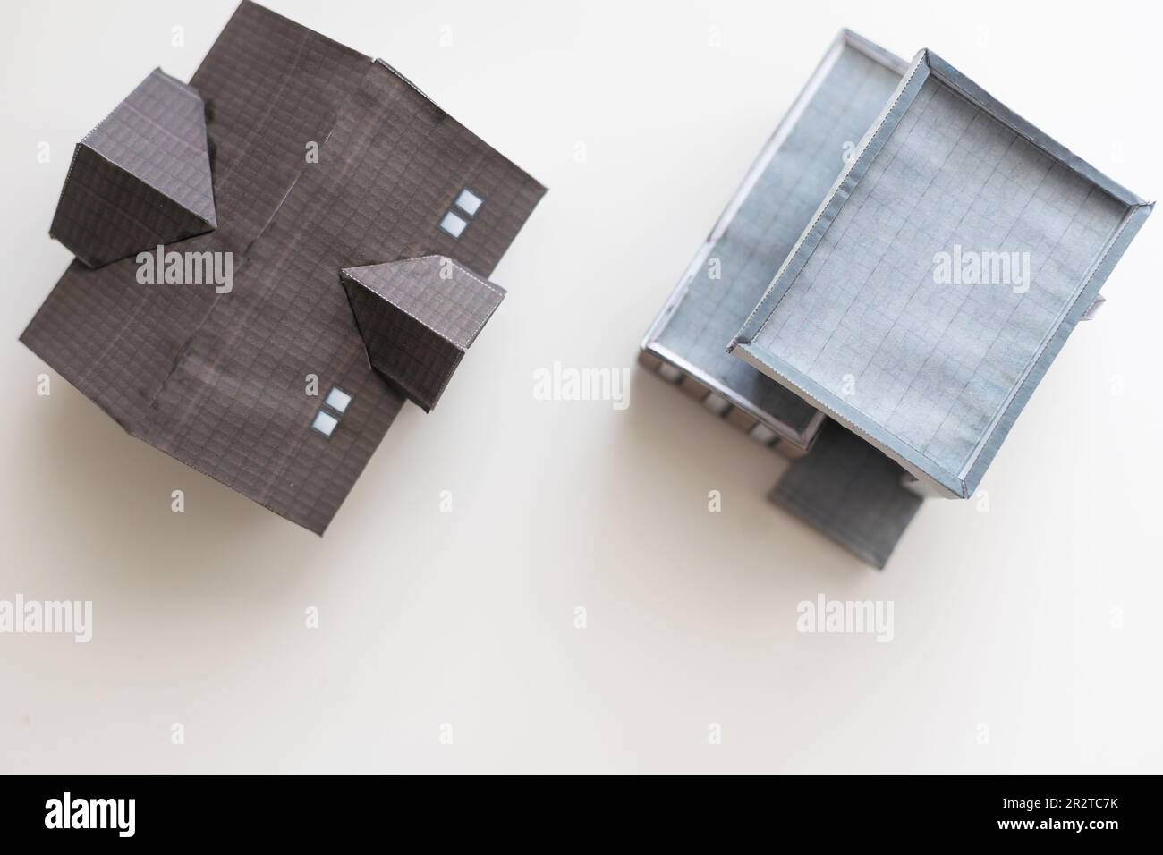 white paper miniature house layout Stock Photo - Alamy