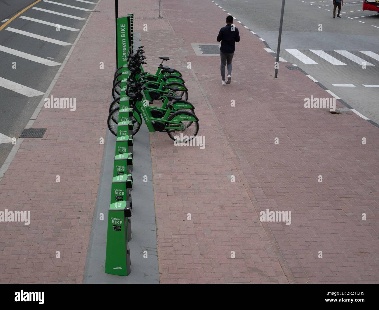 Careem bike docking station in Dubai UAE Stock Photo - Alamy