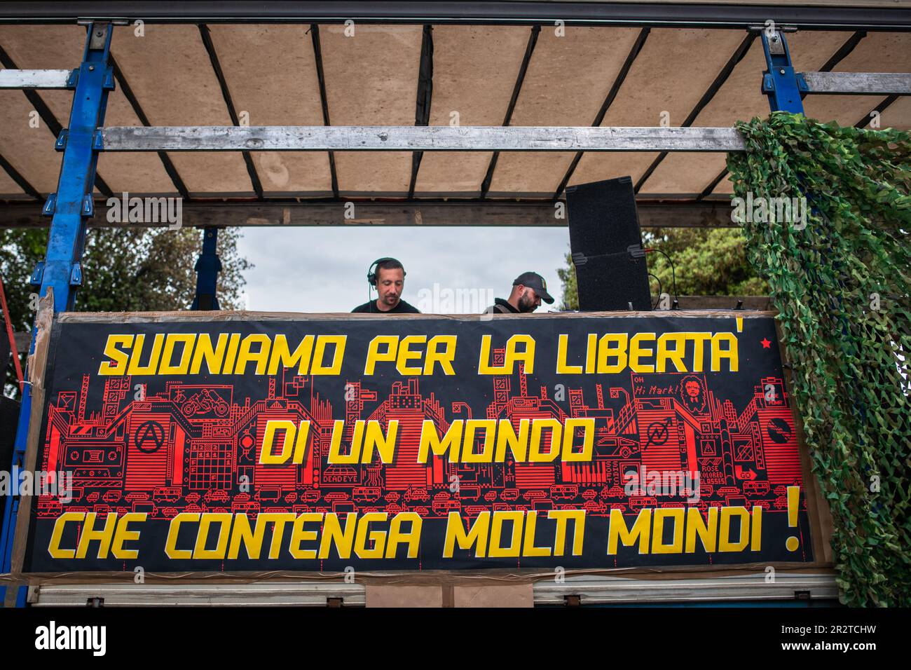 Rave street parade in rome hi-res stock photography and images - Alamy