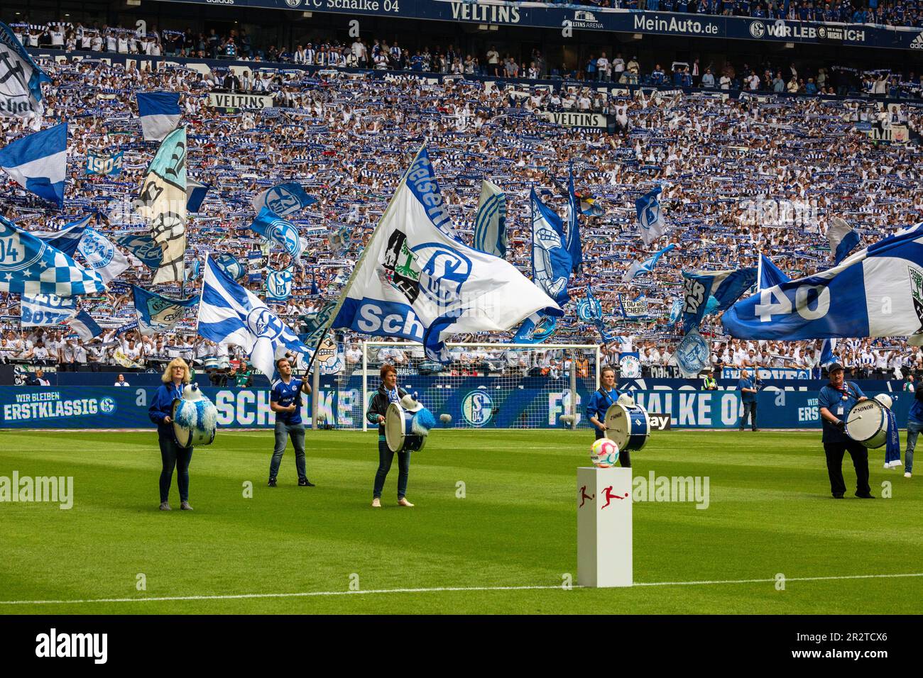 Joyful sports fan waving flag hi-res stock photography and images - Alamy