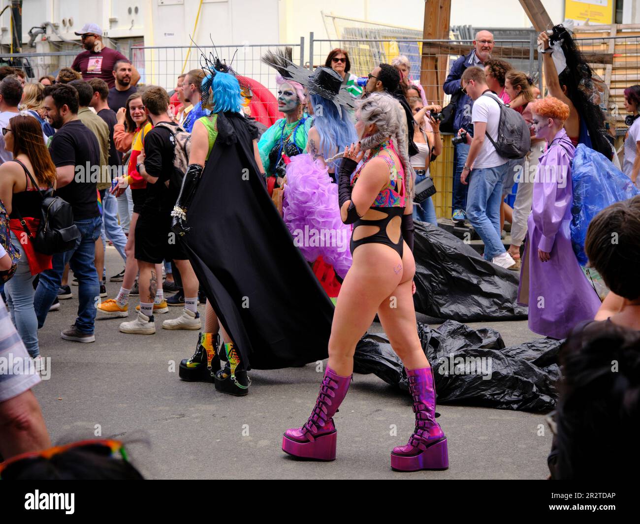 Transgender And Cross Dressing Demonstrating At The Gay Pride Brussels
