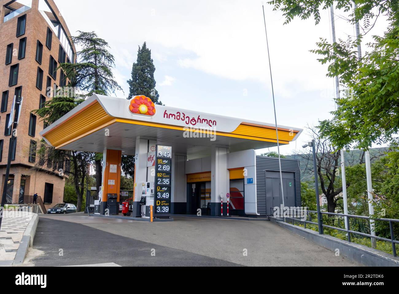 Gas station in Tbilisi Georgia Stock Photo - Alamy