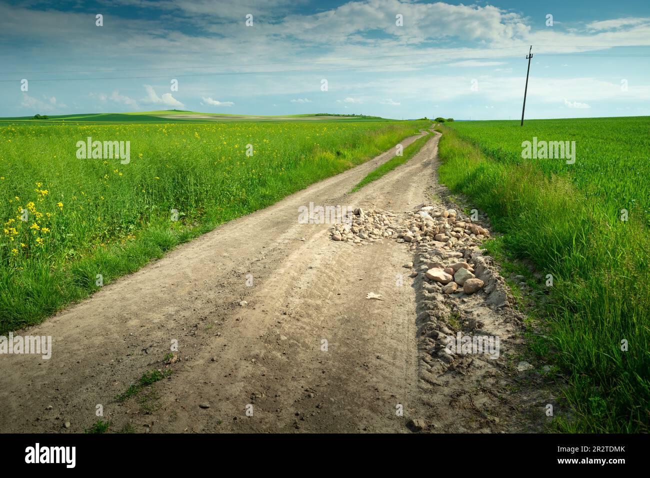 Wide green fields village hi-res stock photography and images - Alamy