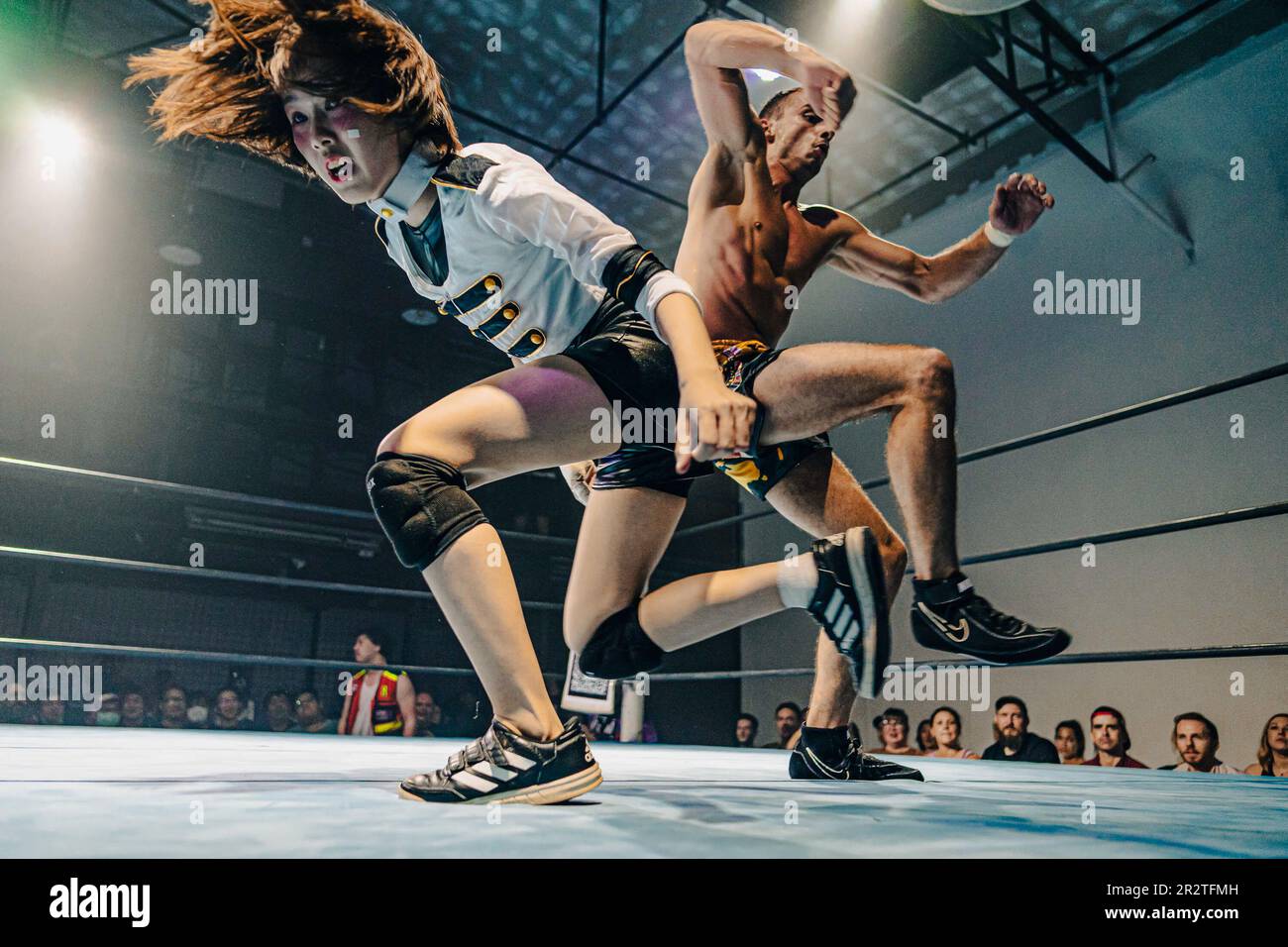 Bangkok, Thailand. 20th May, 2023. Wrestlers Jeney and Hunbelievable ...