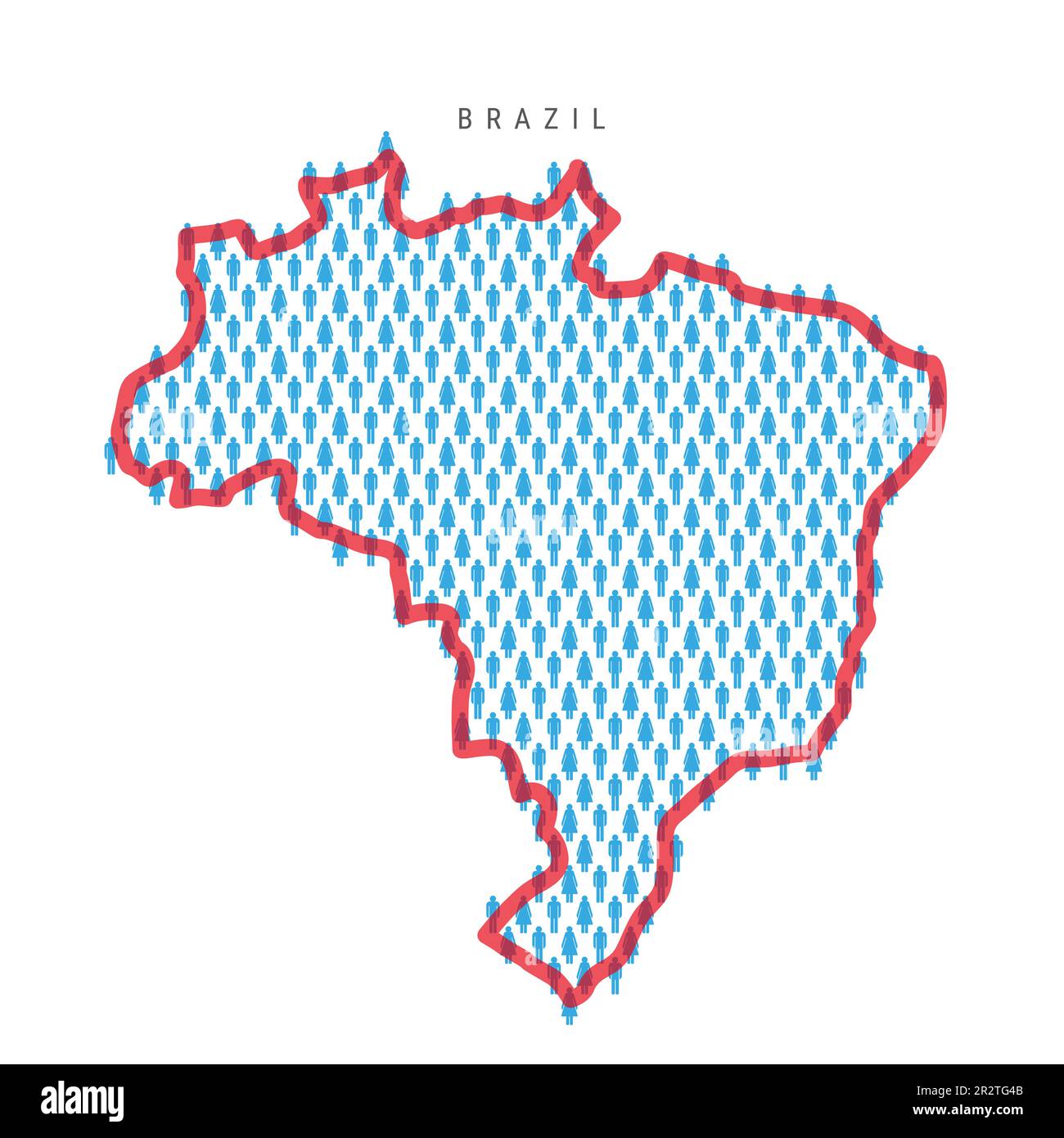 Dense Population Map Brazil