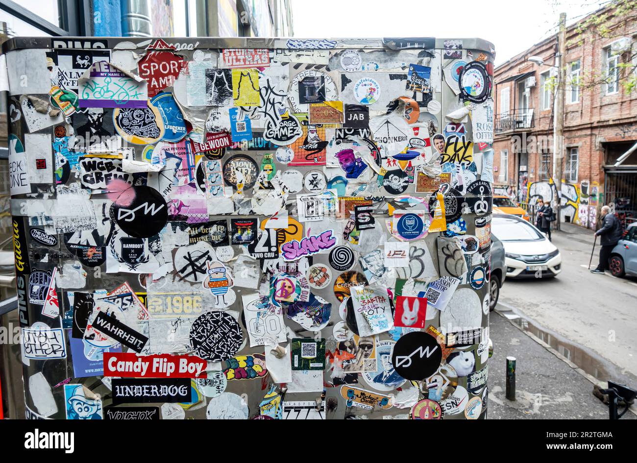 Wall stickers notes, misc, sticker street assorted, Tbilisi Georgia ...