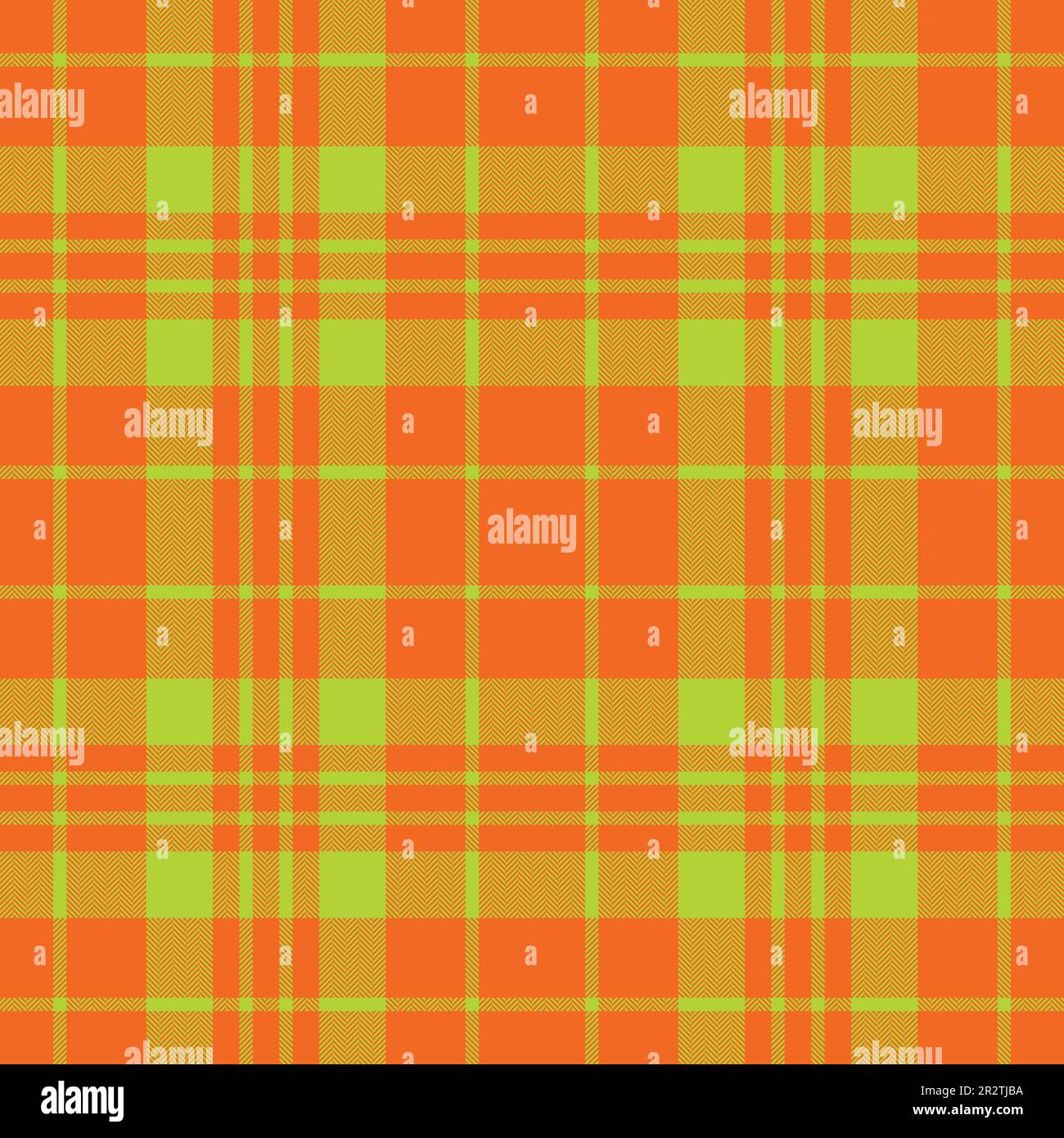 Plaid seamless pattern in orange. Check fabric texture. Vector textile ...