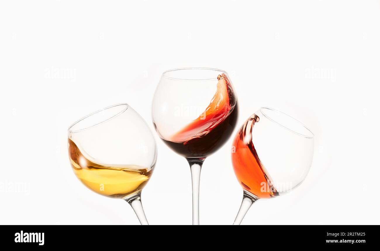 Glass rose wine tasting Cut Out Stock Images & Pictures - Alamy