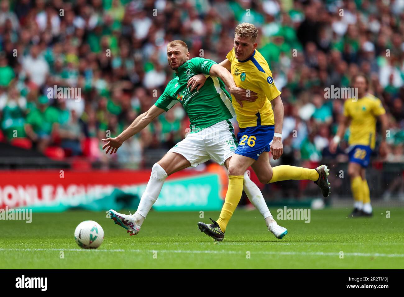 Newport Pagnell Town's albie Hall under pressure from Ascot United's ...