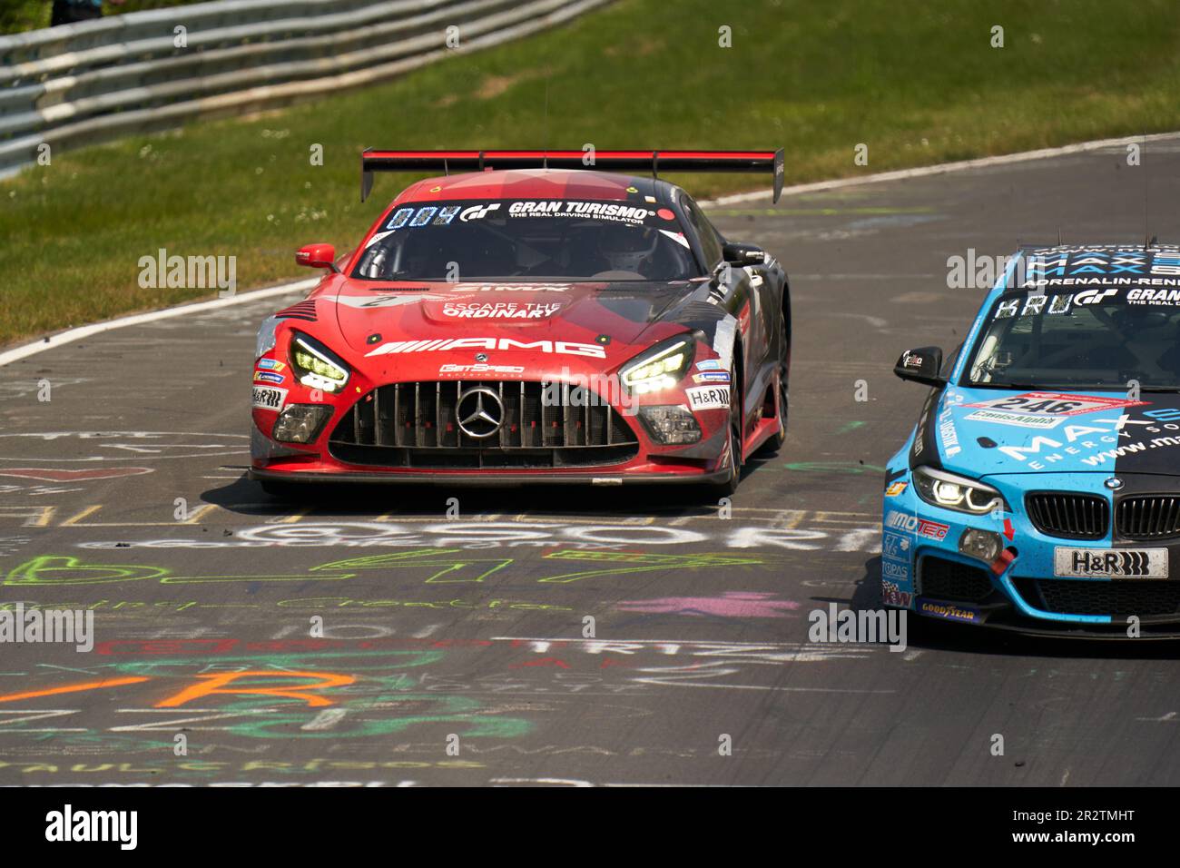21 May 2023, Rhineland-Palatinate, Nürburg: The Mercedes-AMG GT3 of ...