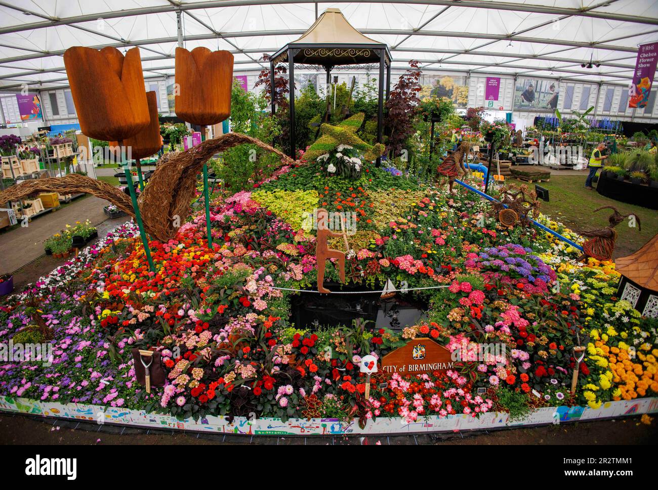 London, UK. 21st Mar, 2023. Floral Display by Birmimngham City Council ...