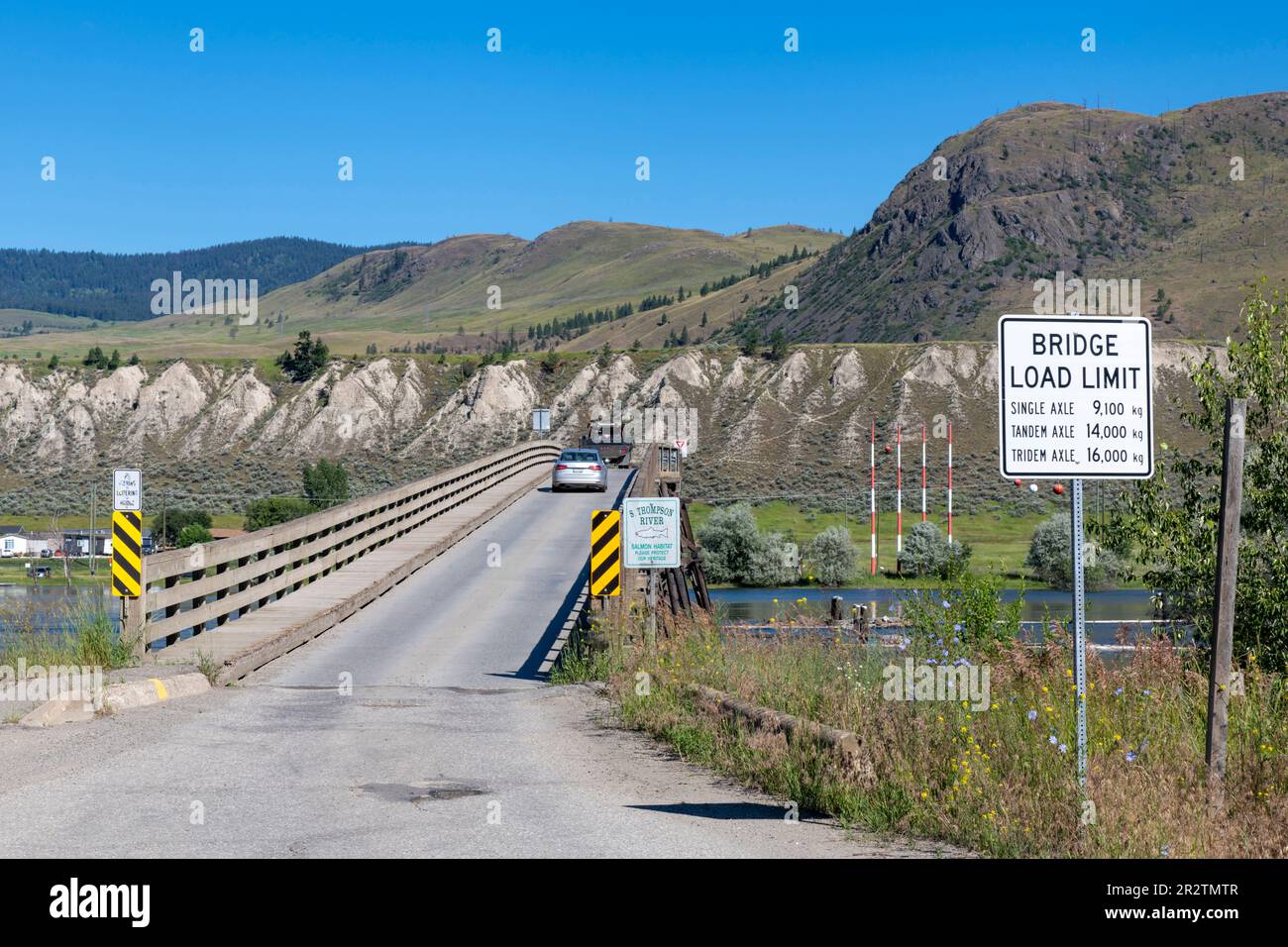 View of wooden Pritchard Bridge (stringer bridge) across South Thompson ... View of wooden Pritchard Bridge (stringer bridge) across South Thompson ...