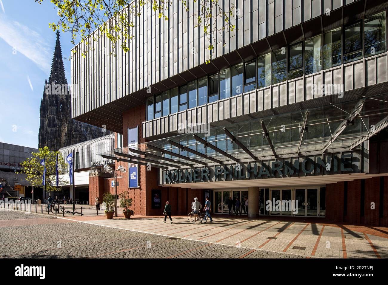 entrance to the Philharmonic Hall on Bischofgarten street, view to the ...