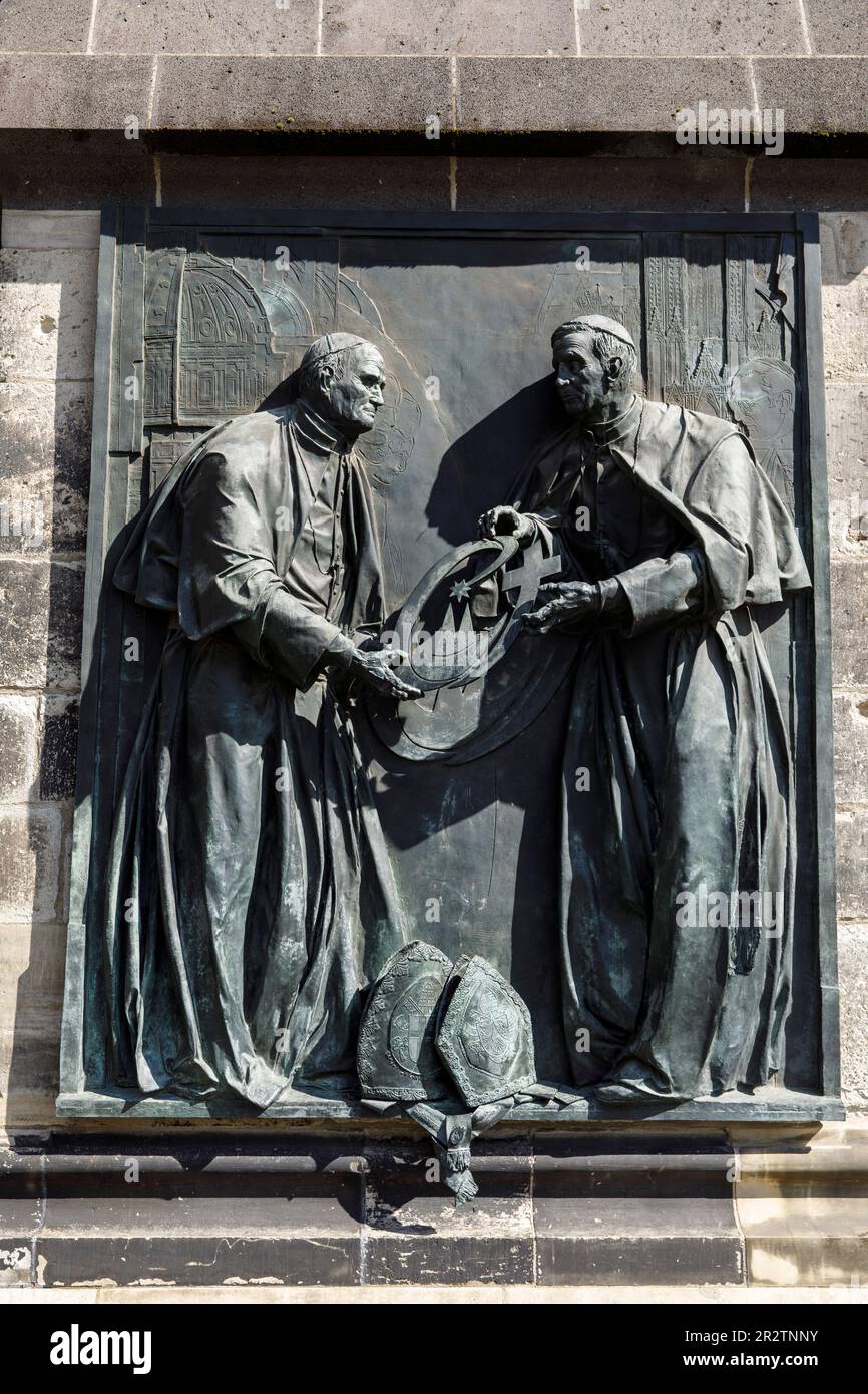 relief on the south side of the cathedral commemorates the 20th World ...