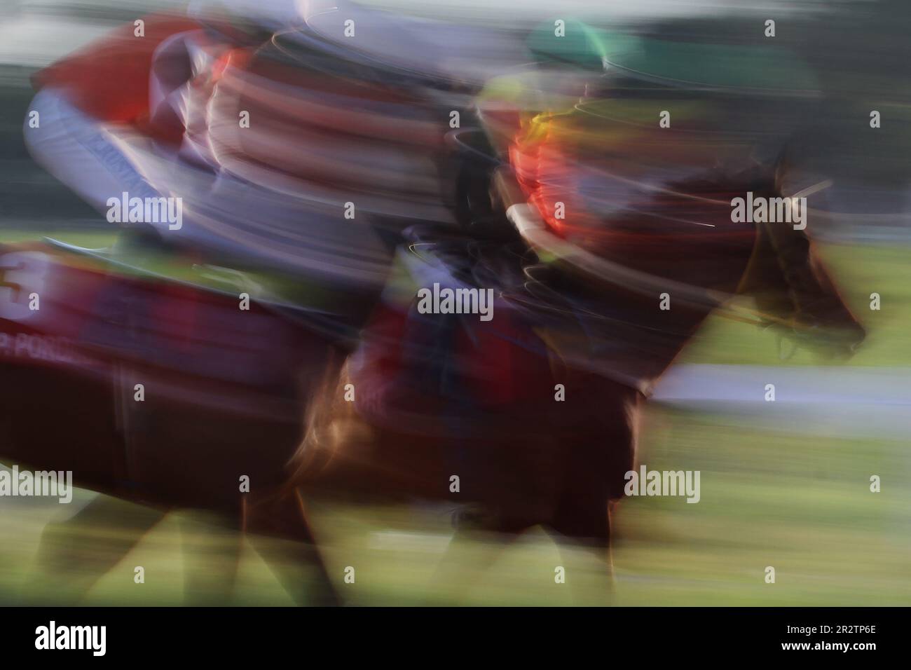 Bantul, Yogyakarta, Indonesia. 21st May, 2023. Jockey spurring his ...