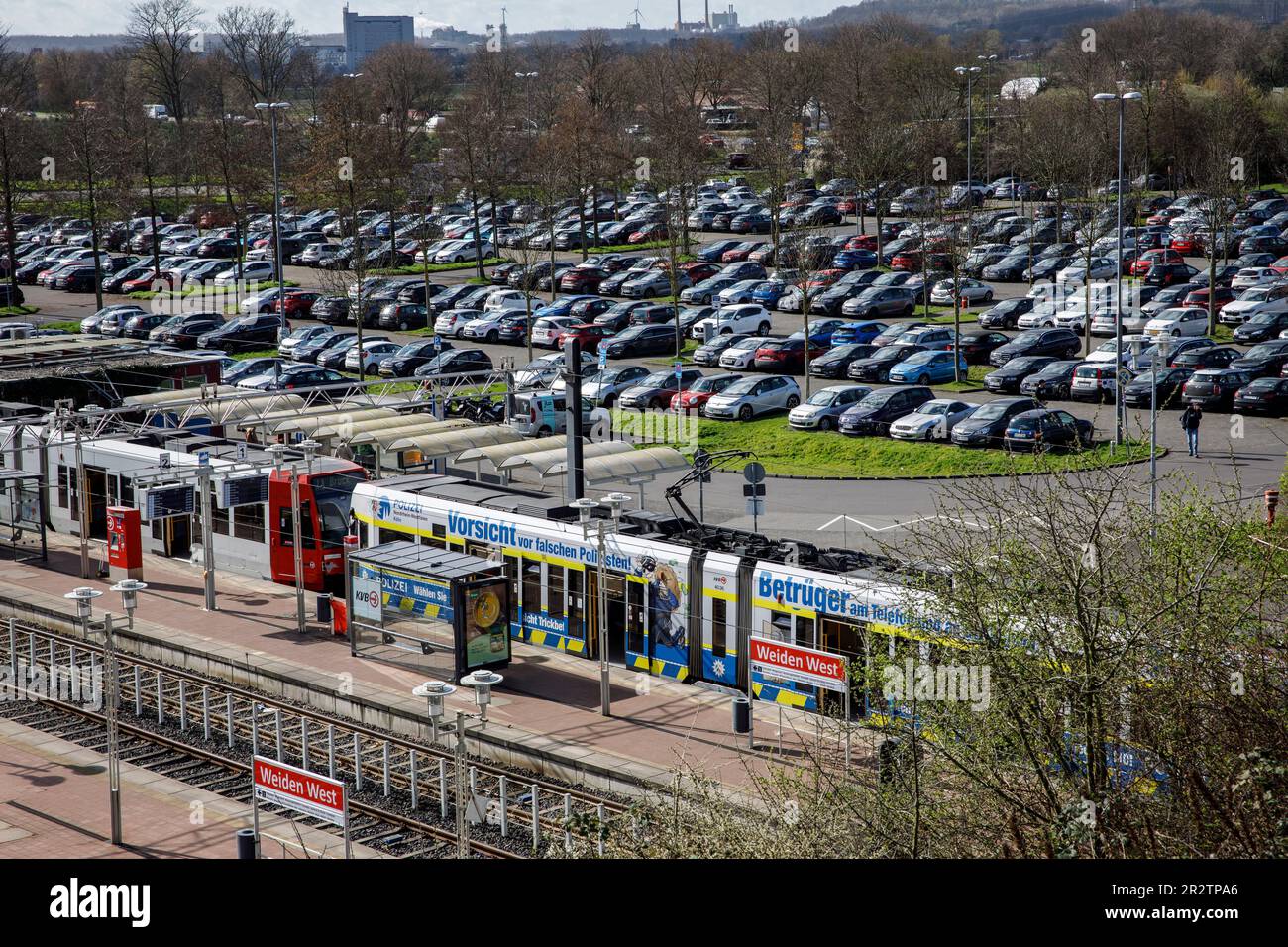 Germany, Cologne, Park and Ride car park Weiden-West at the Aachener ...