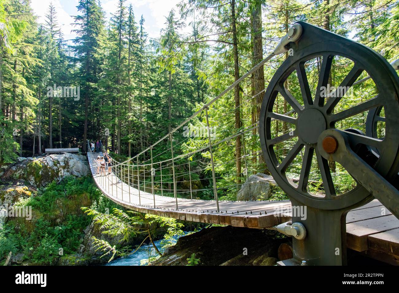 Whistler, BC, Canada-August 2022; Train Wreck Bridge, with anchor ...