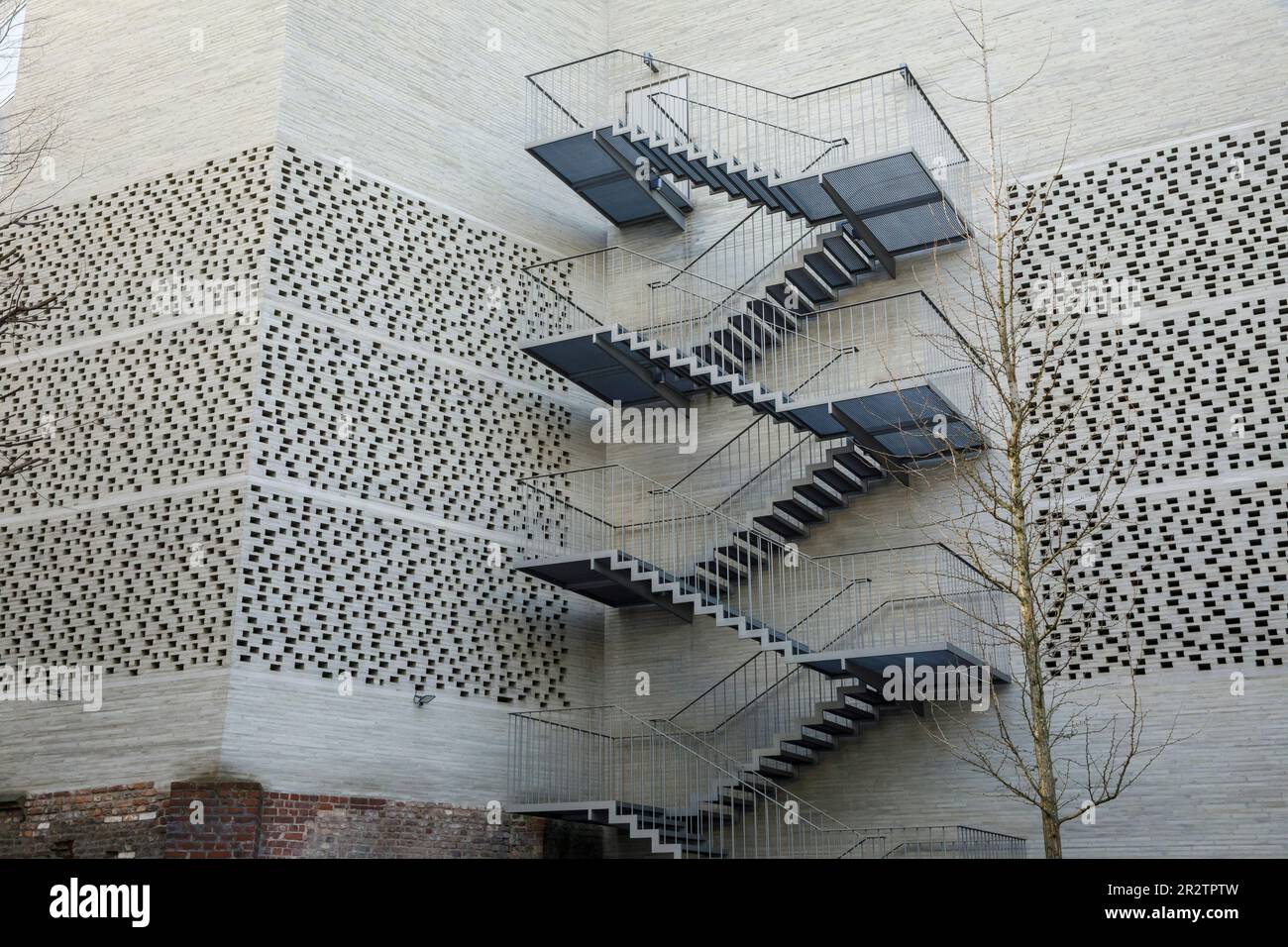 diocesan art museum Kolumba in the city, external escape staircase at ...