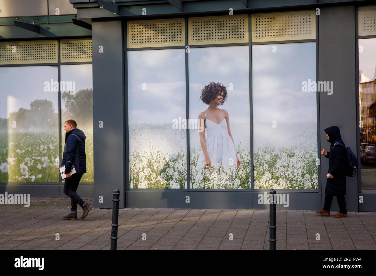 poster in a shop window on Ludwig street in the city center, Cologne ...