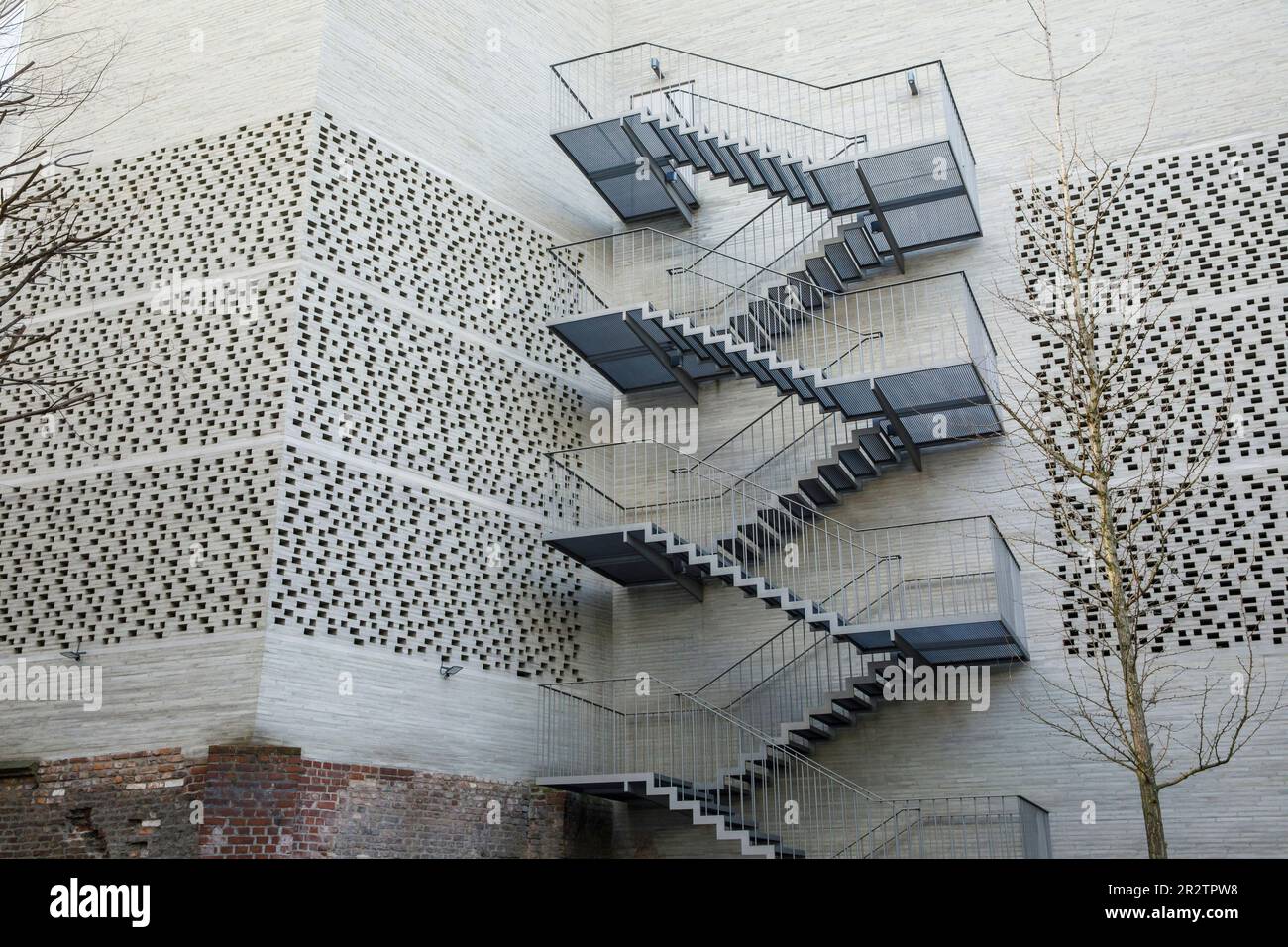 diocesan art museum Kolumba in the city, external escape staircase at ...