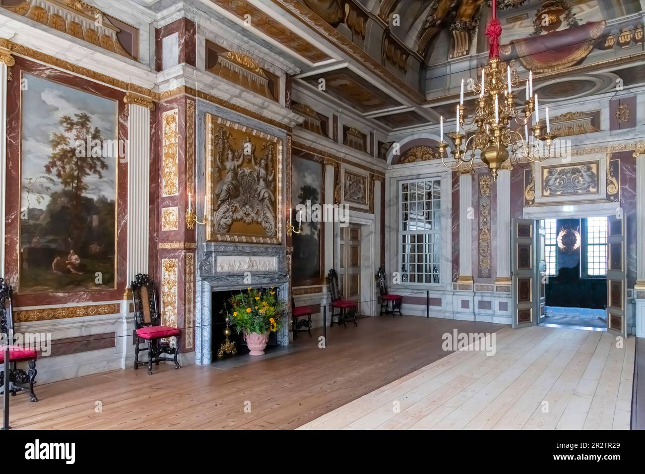 Apeldoorn, the Netherlands-July 2022; Interior view of one of the rooms ...