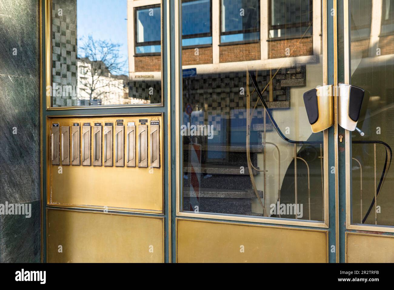 house entrance from the 1950/60s in the old town, Cologne, Germany ...