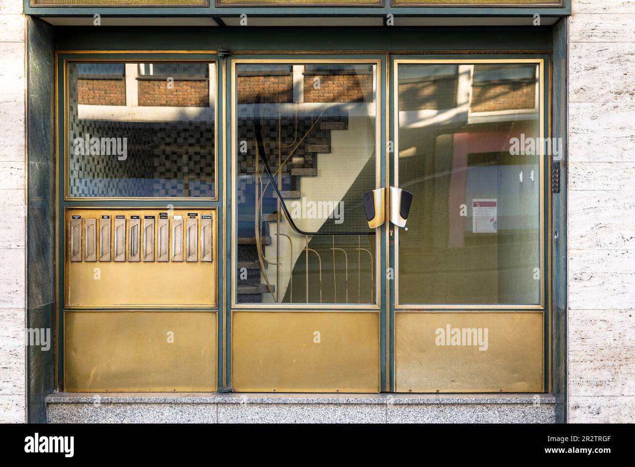 house entrance from the 1950/60s in the old town, Cologne, Germany ...
