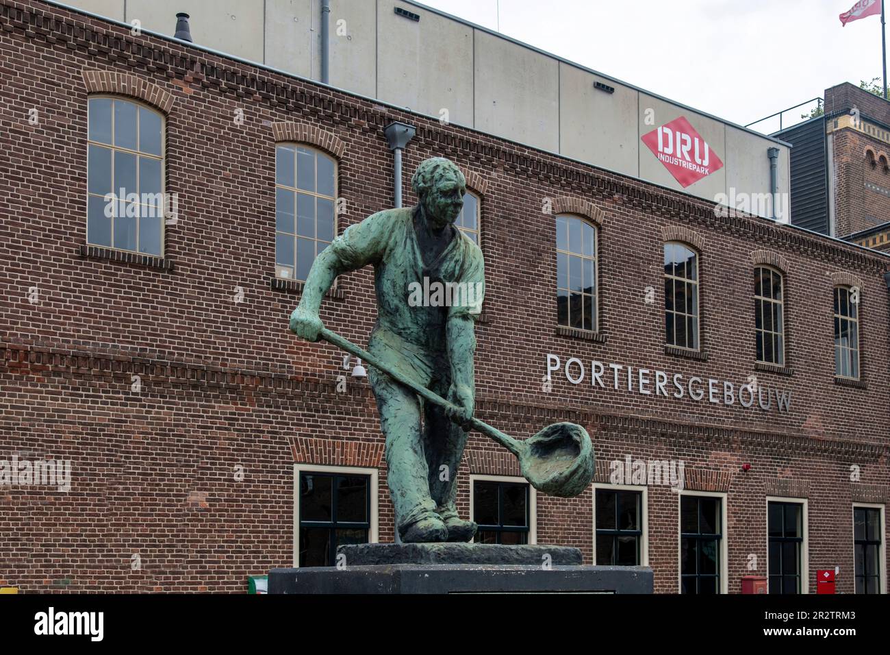 Ulft, the Netherlands-August 2022; Low angle view of a statue of an ...