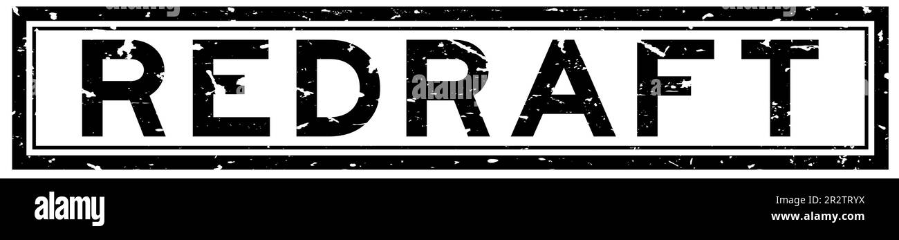 Grunge black redraft word square rubber seal stamp on white background Stock Vector Image & Art ...