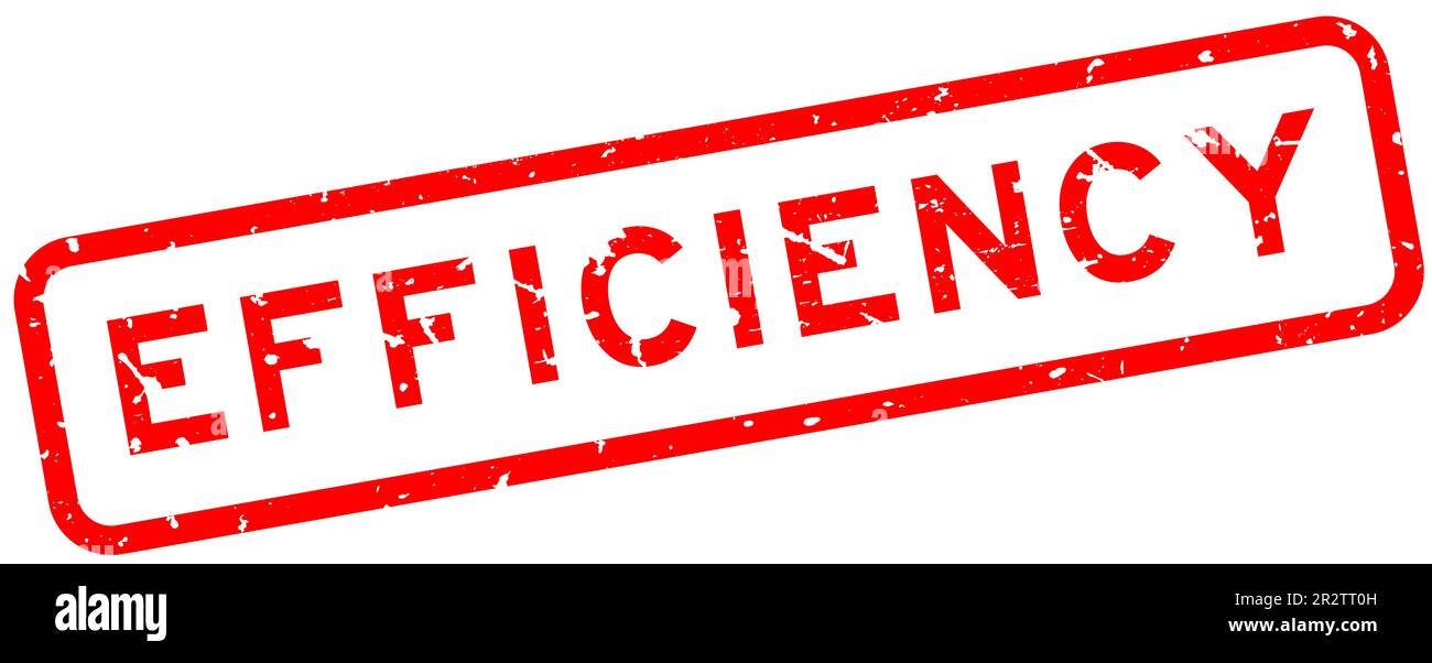 Grunge red efficiency word square rubber seal stamp on white background Stock Vector Image & Art ...