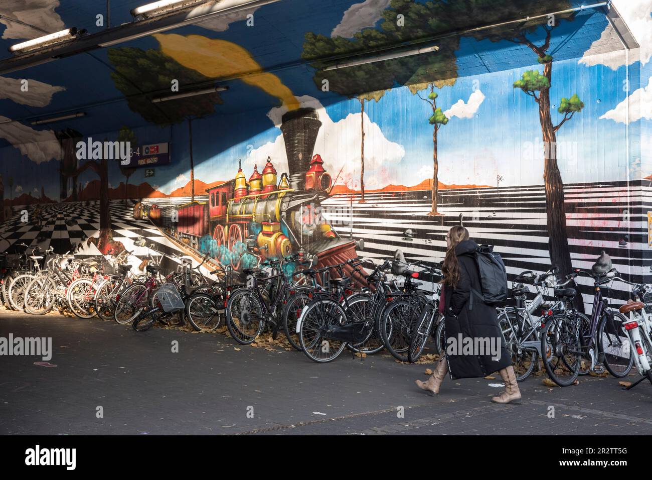 mural painting at the underpass at Ehrenfeld train station in Ehrenfeld ...